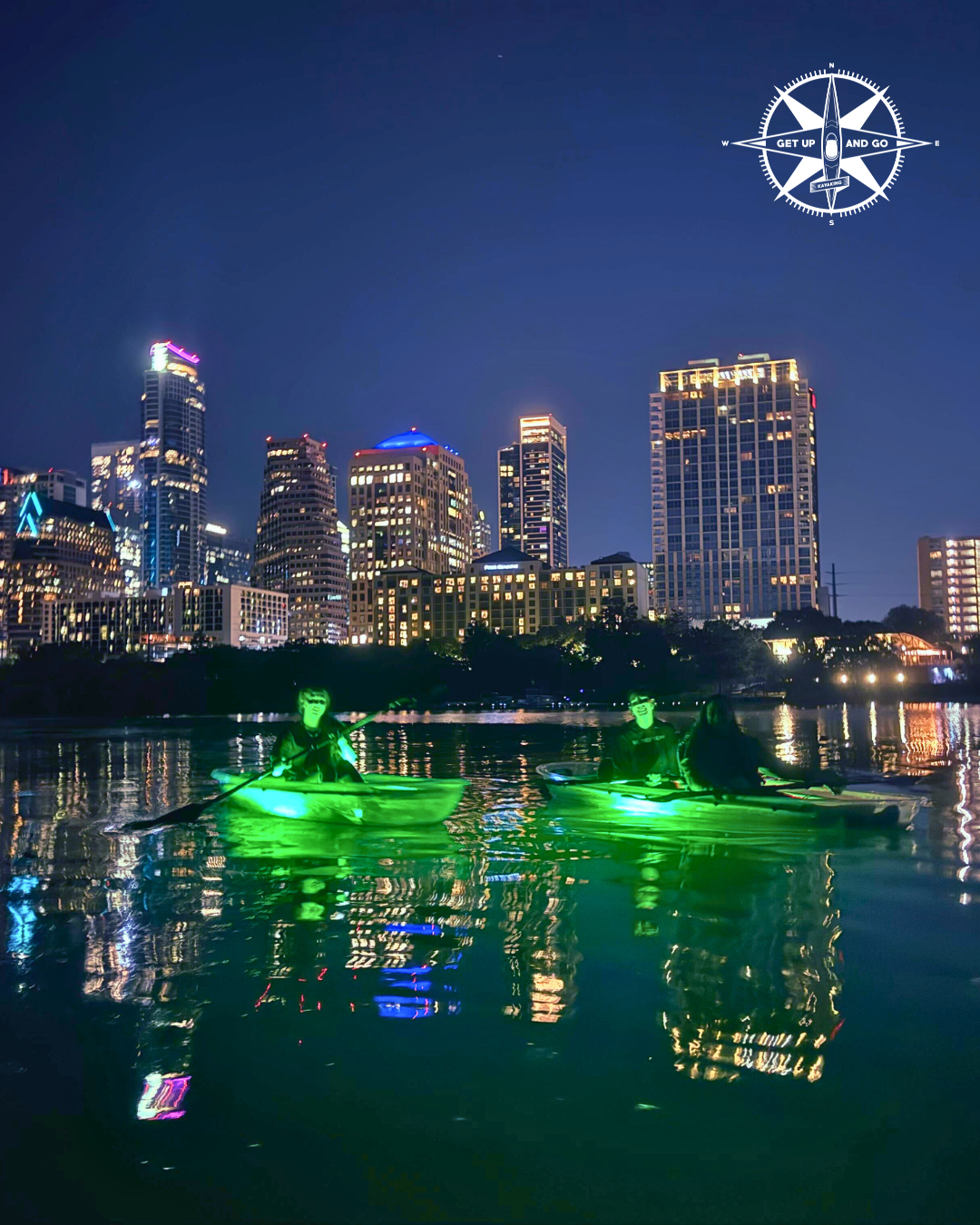 Kayaking After Dark In Austin: It’s Cooler Than You Think | Get Up And ...